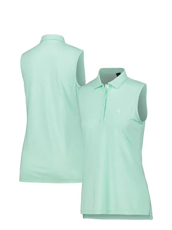 FULL TURN Churchill Downs Sleeveless Polo Shirt - Aqua