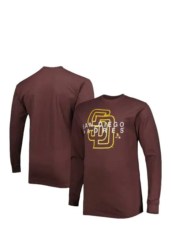 Profile San Diego Padres Big & Tall Long Sleeve T-shirt - Brown