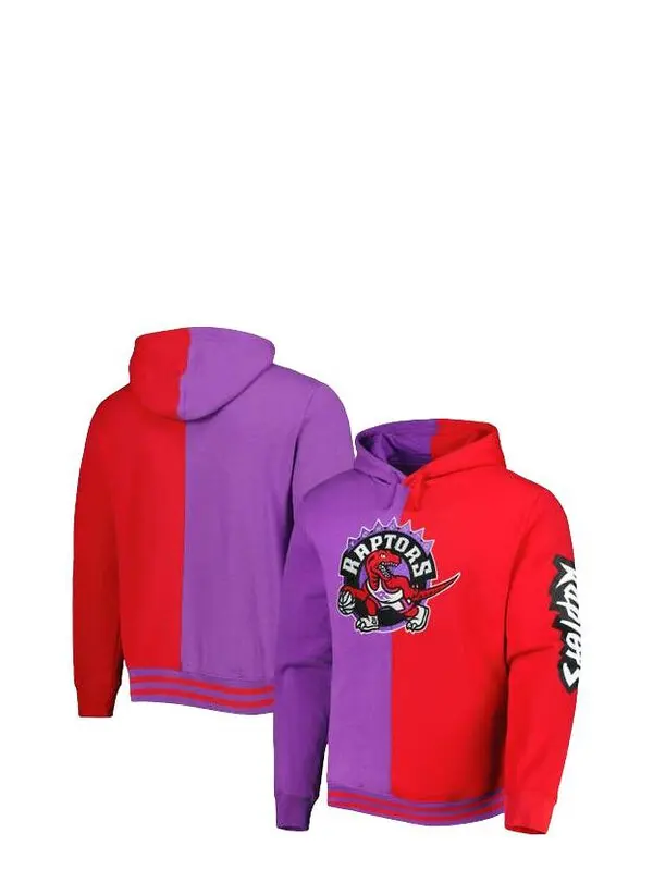 Mitchell & Ness Toronto Raptors Split Pullover Hoodie - Purple