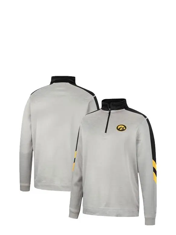COLOSSEUM Iowa Hawkeyes Bushwood Fleece Quarter-zip Jacket - Gray