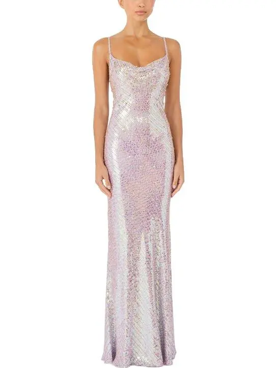 Jenny Packham Foxx Embellished Gown - Lavender