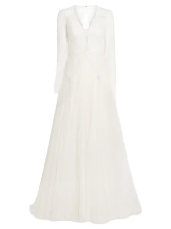 Jenny Packham Silk Crush Lace Bridal Gown - Ivory