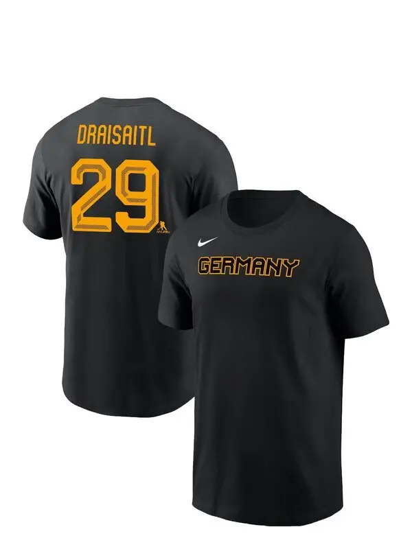 Nike Leon Draisaitl Germany Hockey 2026 Name & Number T-shirt - Black
