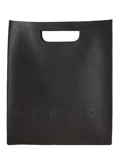 DESERI Leather Tote - Black