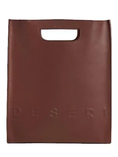 DESERI Vachetta Leather Tote With Adjustable Strap - Brown