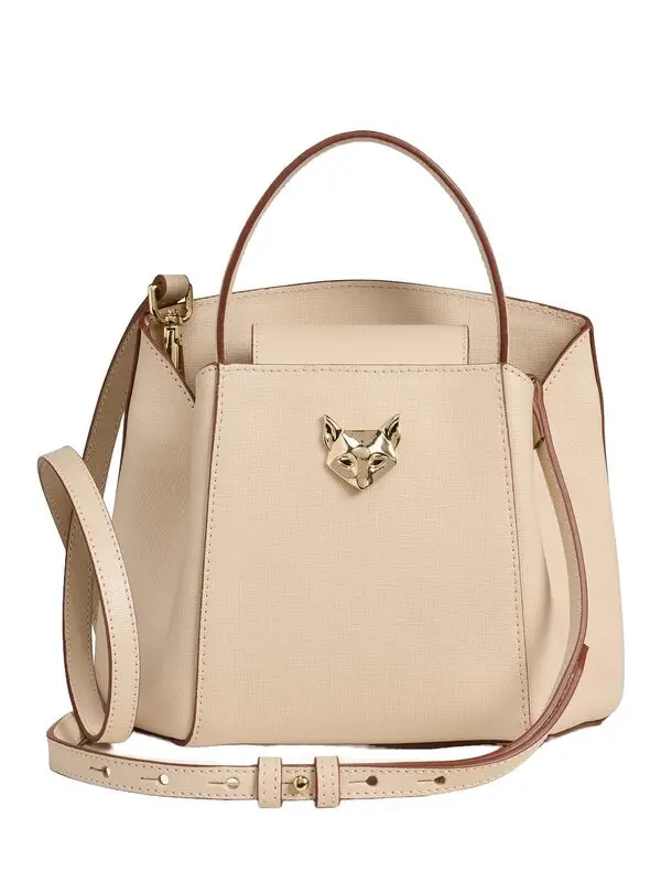 DESERI Rosa Mini Top Handle Bag - Beige