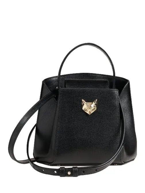 DESERI Rosa Mini Handbag In Saffiano Leather - Black
