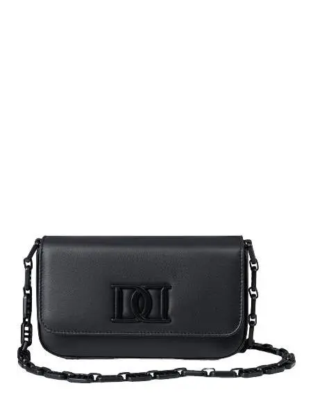 DESERI Sarah Crossbody Belt Bag In Spanish Calf Leather - Black