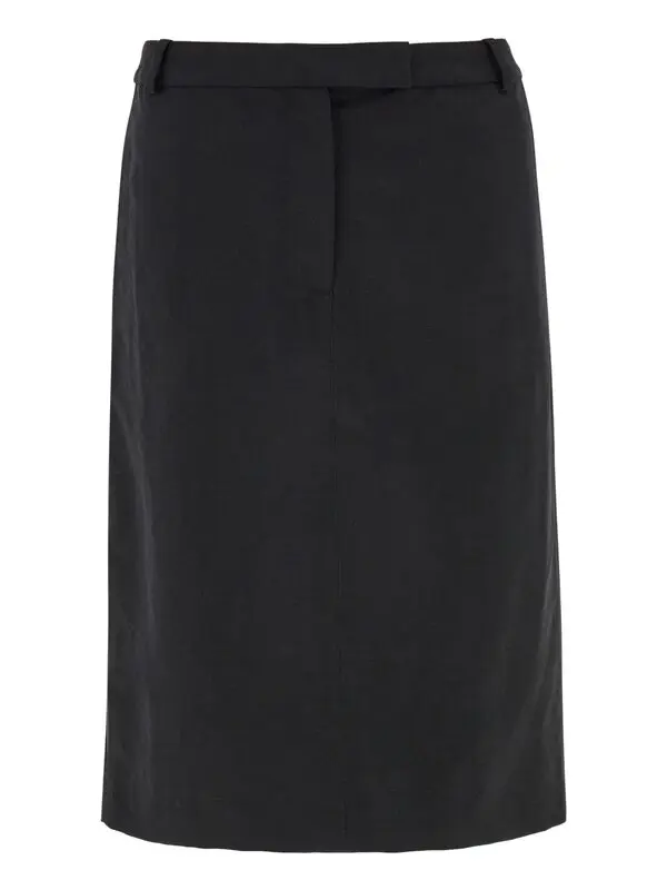 FERRAGAMO Knee-length Herringbone Skirt - Black