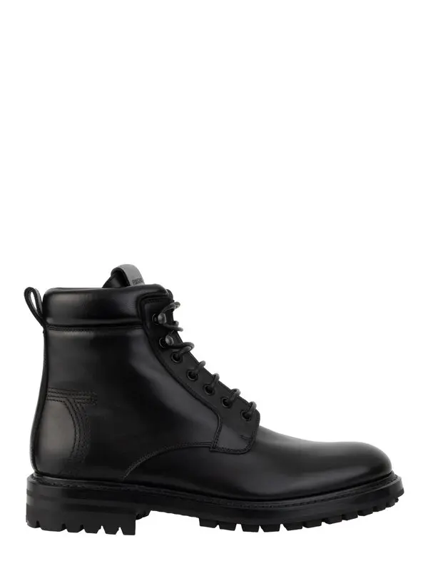 FERRAGAMO Lace-up Boot - Black
