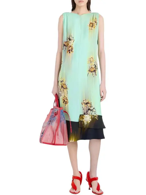 Proenza Schouler Rhetta Printed Midi Dress - Green