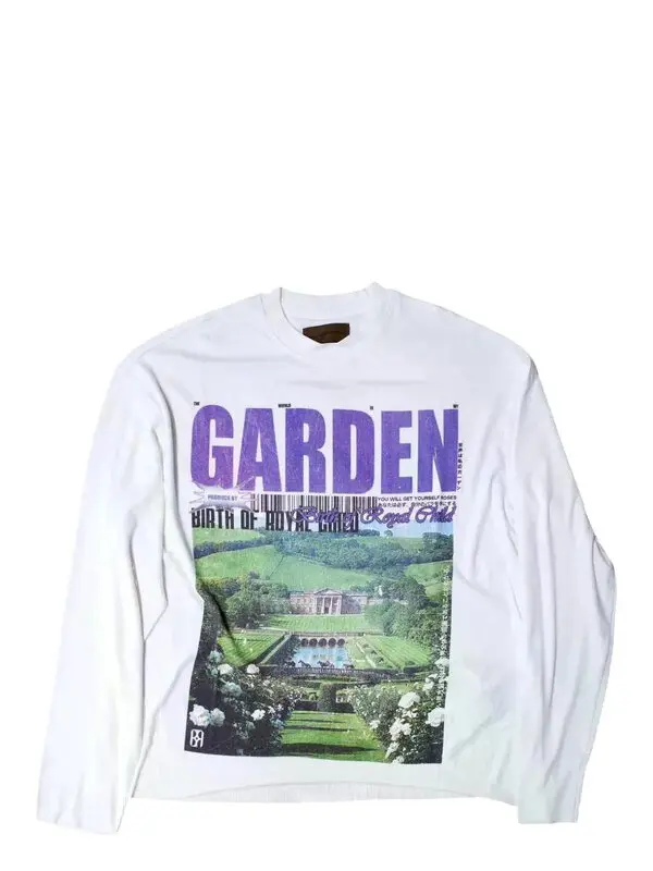 BIRTH OF ROYAL CHILD Printed Long-sleeve T-shirt - White