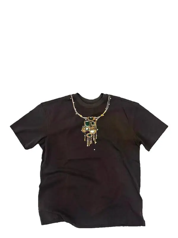 BIRTH OF ROYAL CHILD Print T-shirt - Grey