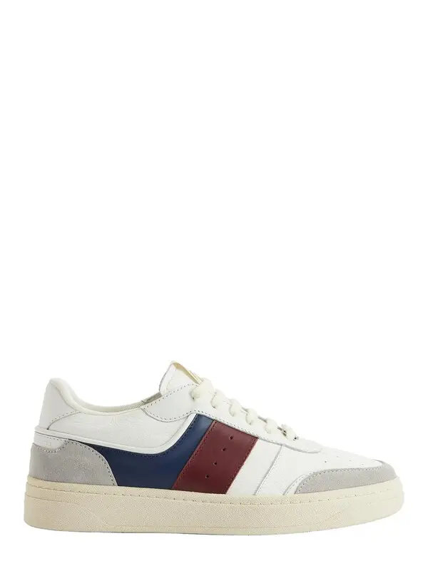 GIUSEPPE ZANOTTI Low-top Suede And Leather Sneakers - Grey