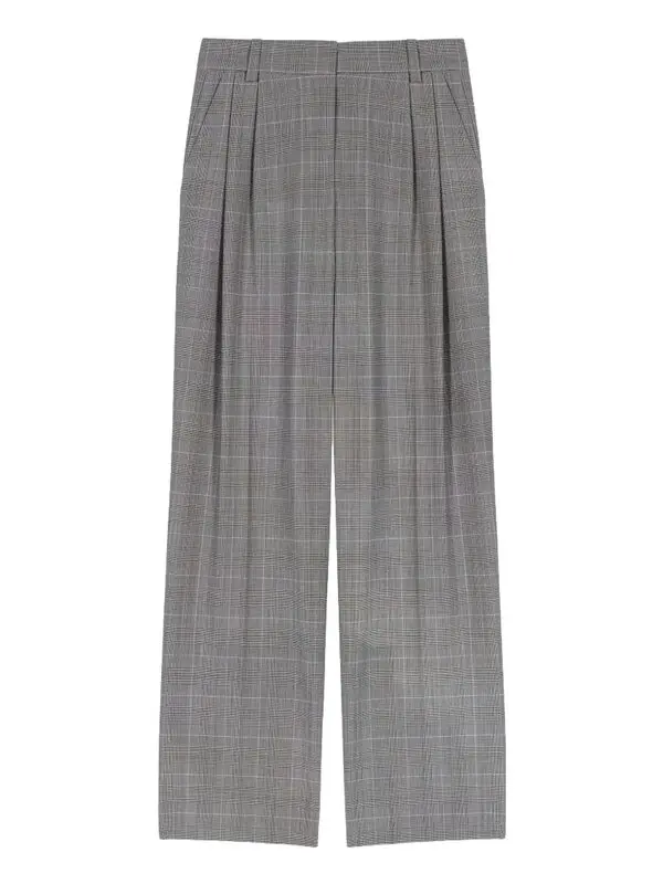 Maje Checked Pattern Trousers - Grey
