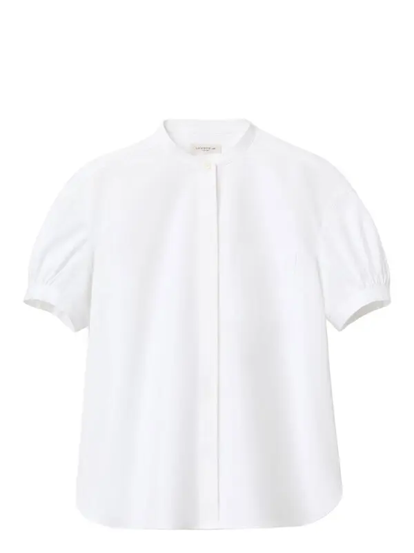 Lafayette 148 New York Organic Cotton Poplin Oversized Shirt - White