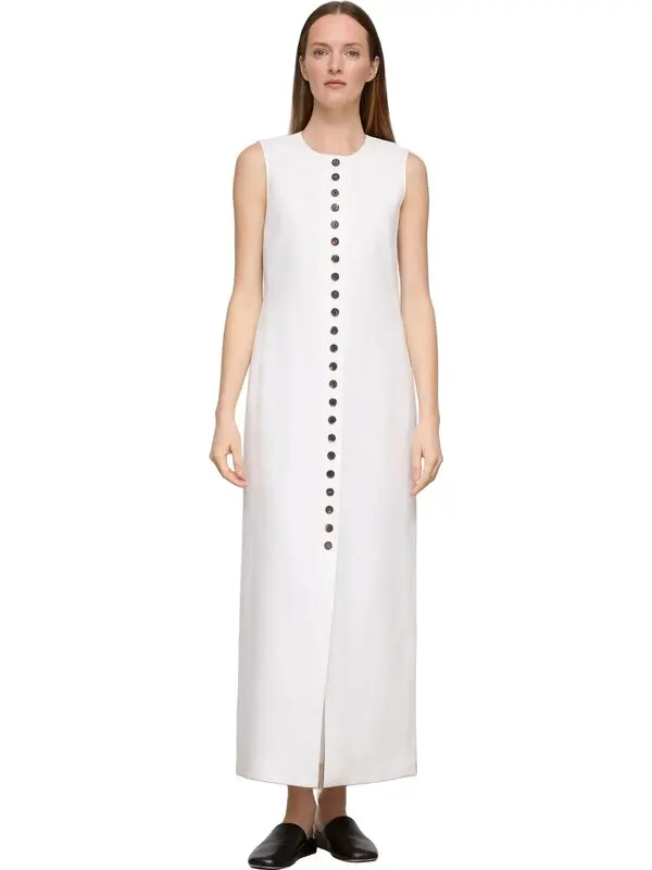 Lafayette 148 New York Linen Maxi Dress - White