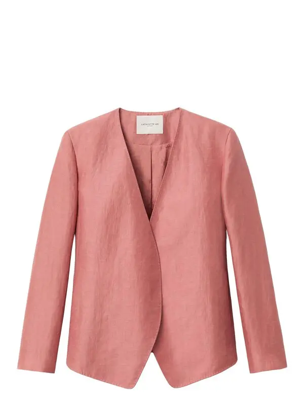 Lafayette 148 New York Linen-viscose Blazer - Dahlia