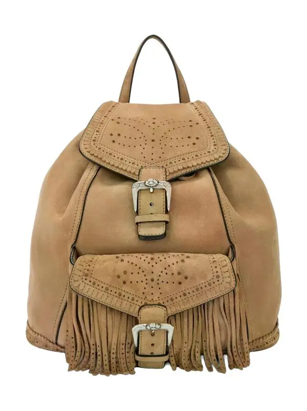 Ermanno Scervino Suede Backpack - Neutrals