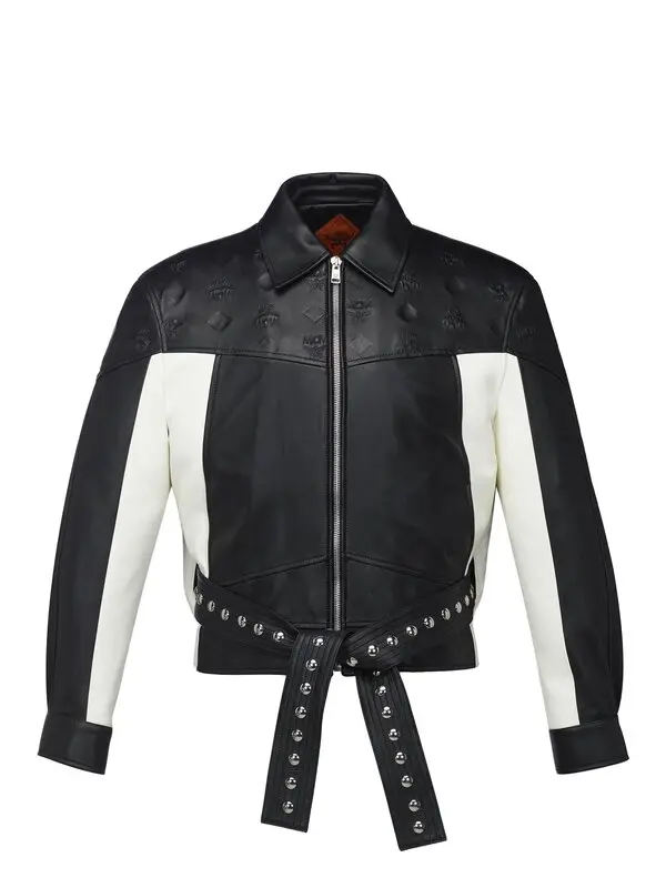 Mcm Lamb Leather Jacket - Black