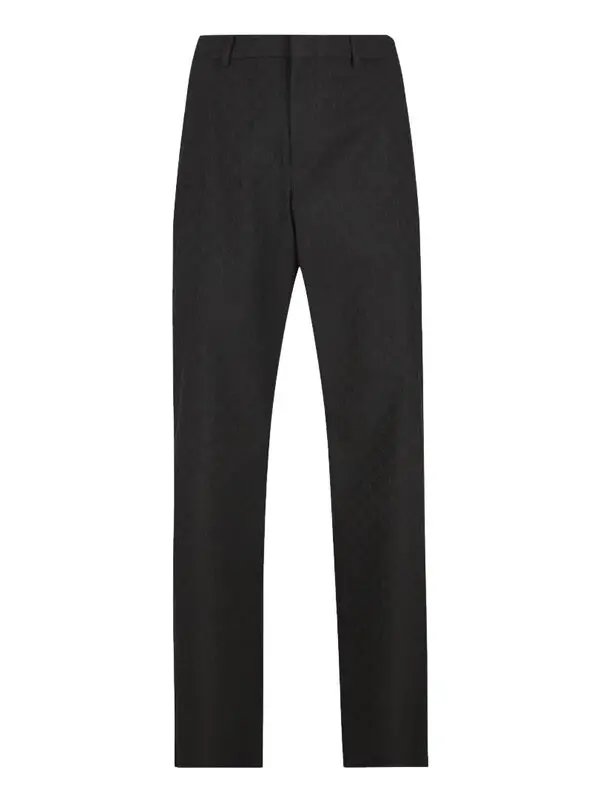 Gucci Gg Wool Trousers - Black