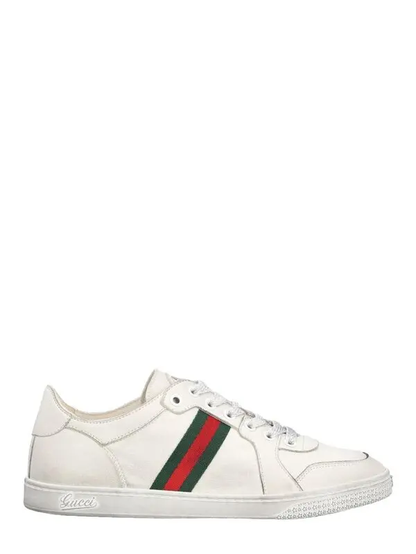 Gucci Stretch Leather Sneakers - White