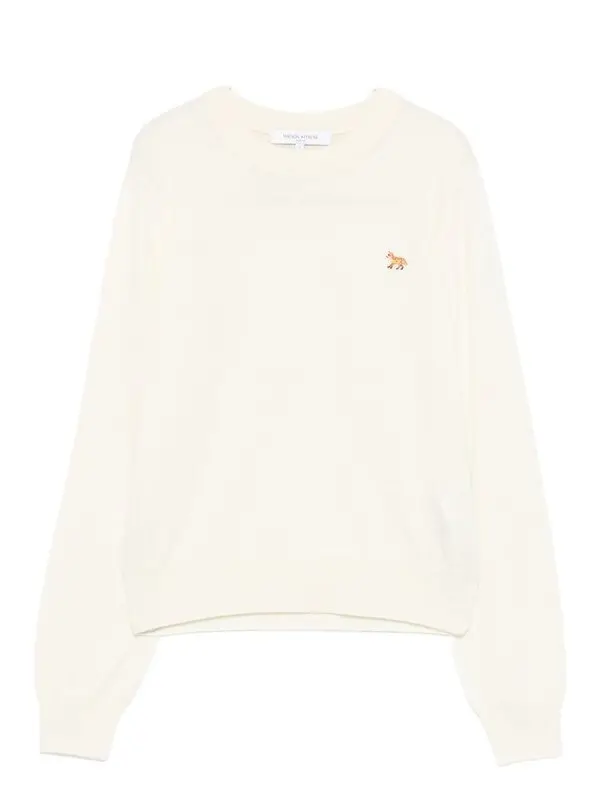 Maison Kitsuné Baby Fox Wool Crewneck Jumper - Beige