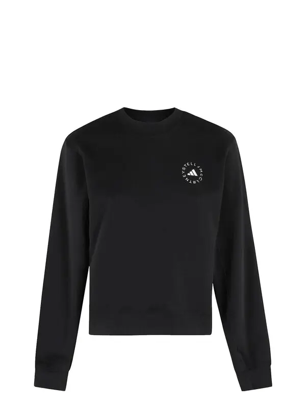 Adidas By Stella McCartney Logo Cotton Sweatshirt - Black