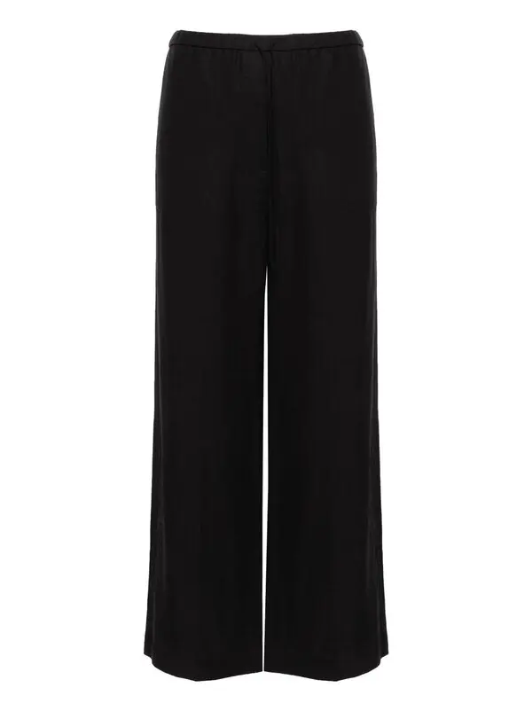 TOTEME Linen Blend Trousers - Black