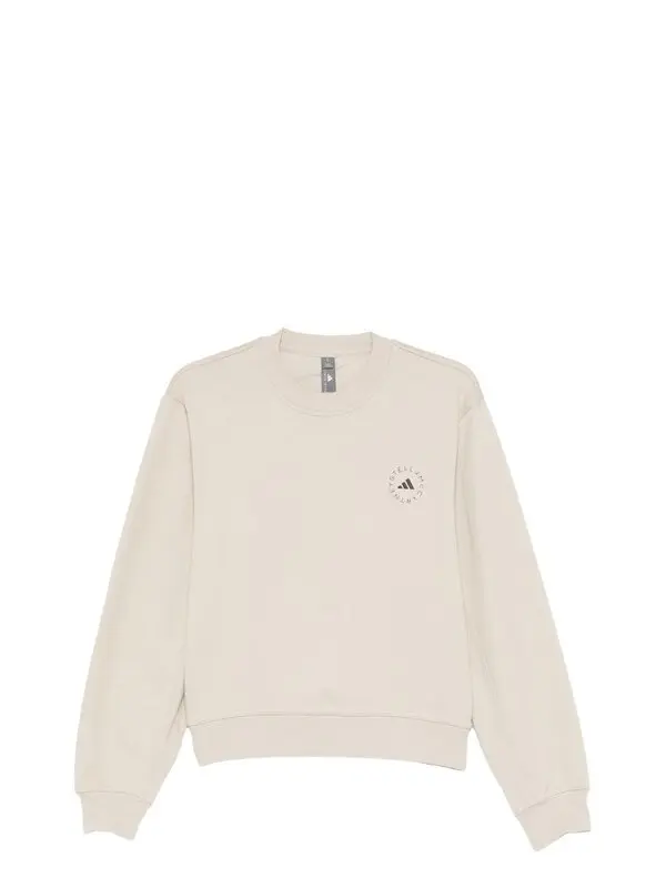 Adidas By Stella McCartney Cotton Crewneck Sweatshirt - Beige