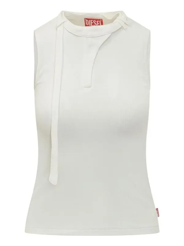 DIESEL Cotton Tank Top - White
