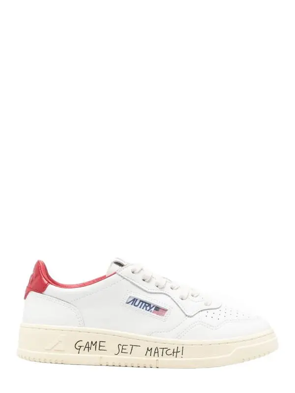 AUTRY Low Leather Sneakers - Red