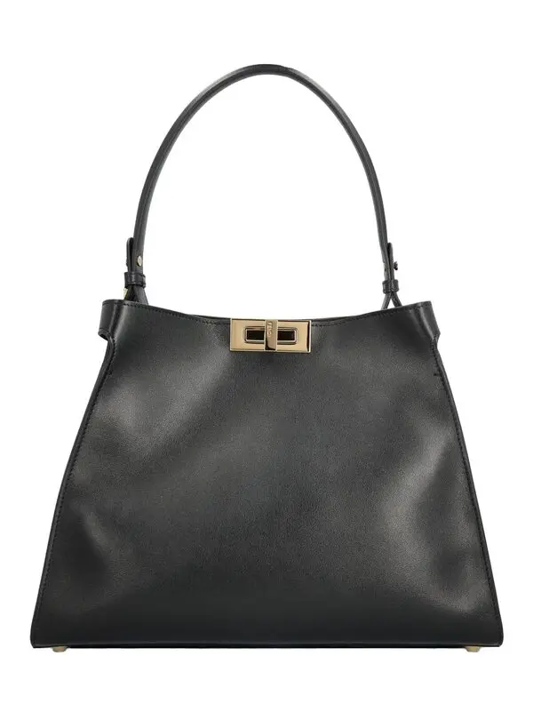 Fendi Way Medium Leather Tote - Black