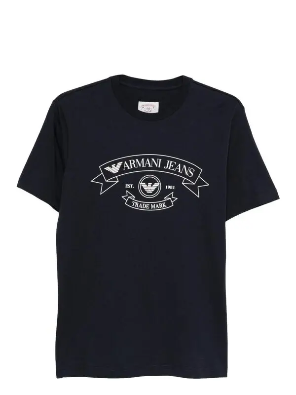 Emporio Armani Logo Cotton T-shirt - Blue