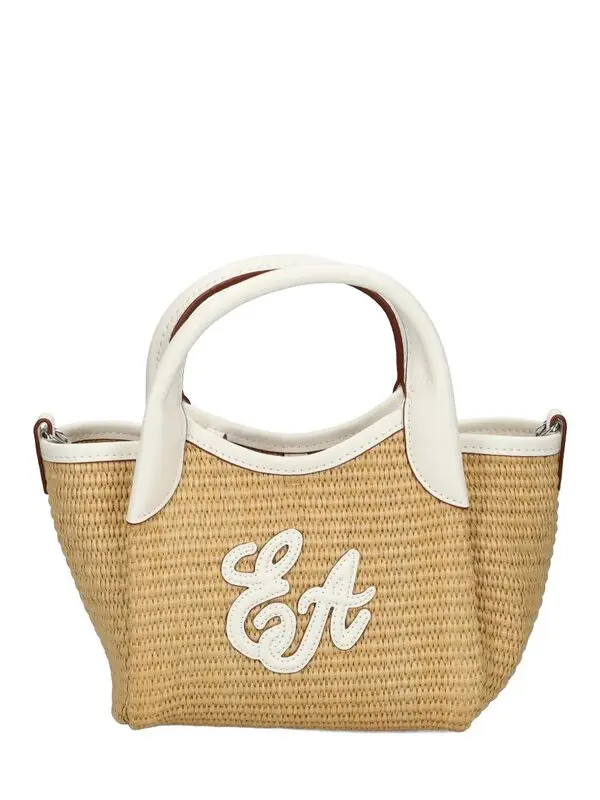 Emporio Armani Tote Bag With Top Handles And Shoulder Strap - White