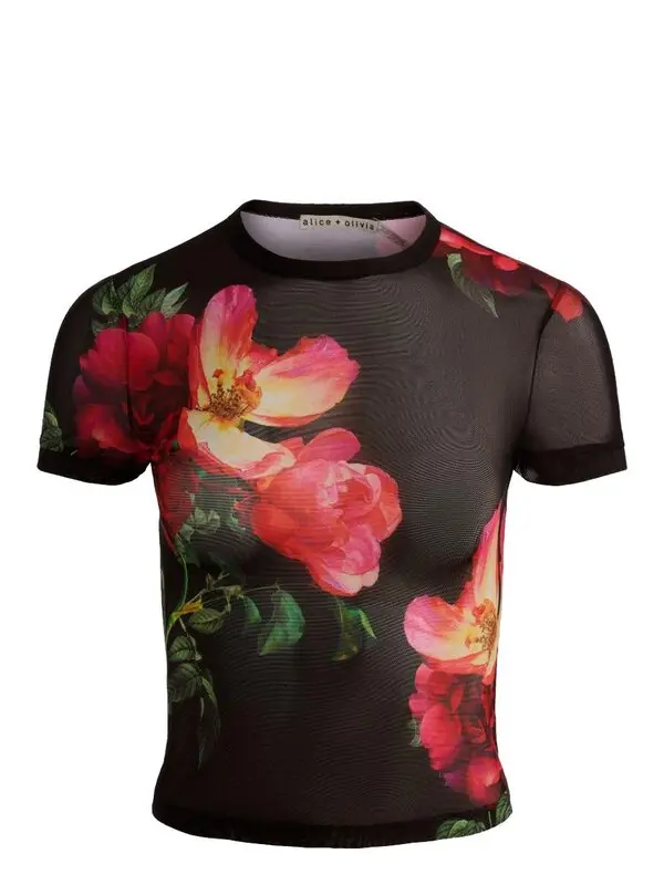 Alice + Olivia Printed Top - Black