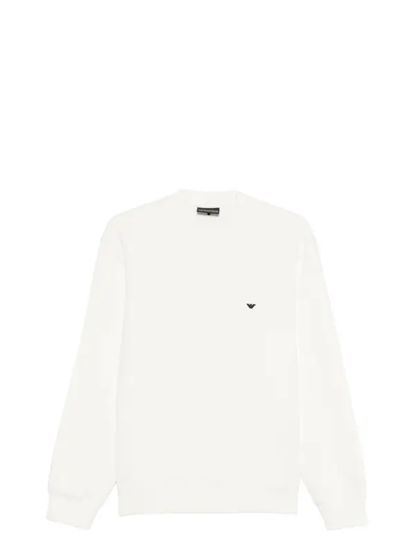 Emporio Armani Logo Cotton Hoodie - White
