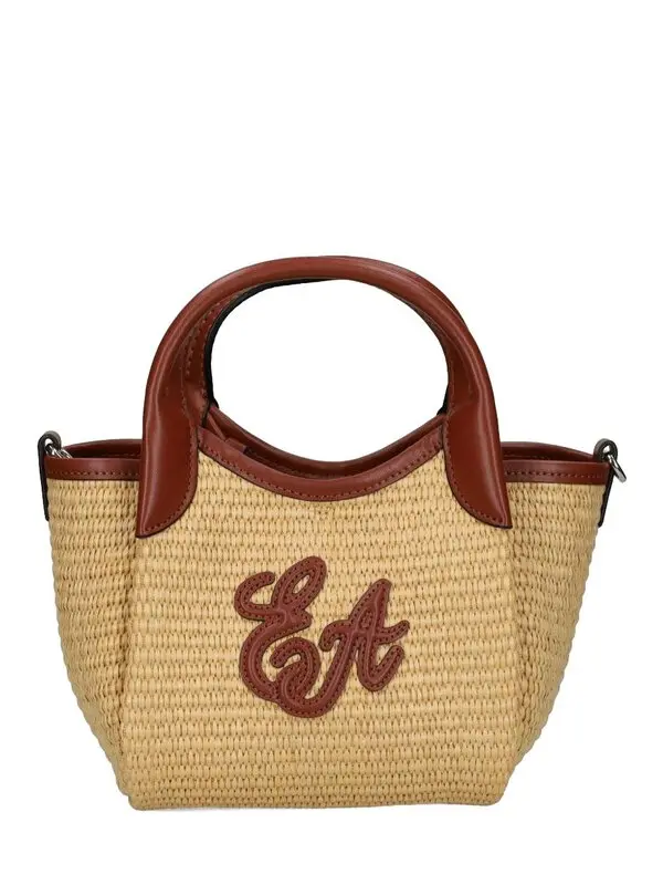 Emporio Armani Straw Tote Bag - Brown