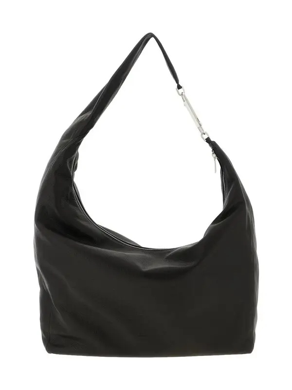 Rick Owens Gemini Leather Shoulder Bag - Black
