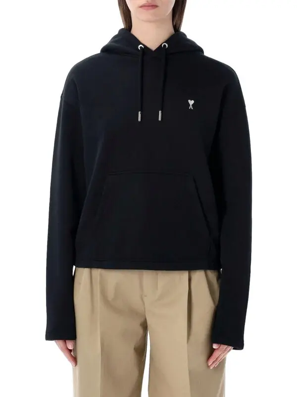 Ami De Coeur Cotton Hoodie - Black