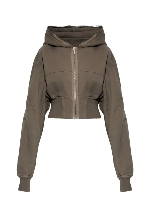 Rick Owens Collage Gimp Cotton Hoodie - Grey