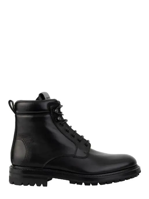 FERRAGAMO Tramezza Lace-up Boots - Black