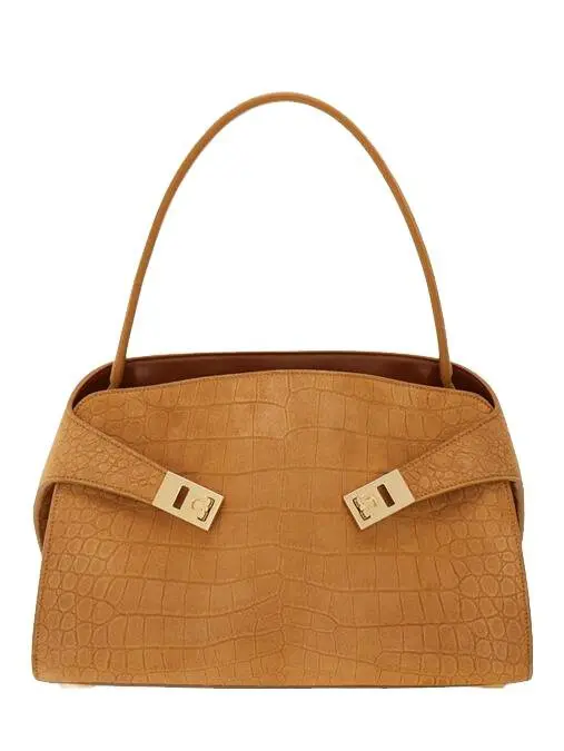FERRAGAMO Hug Soft Shoulder Bag - Brown