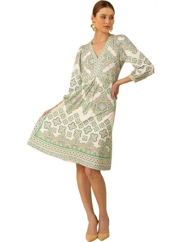 Hale Bob Seven Jersey Midi Dress - Green / Multicolor