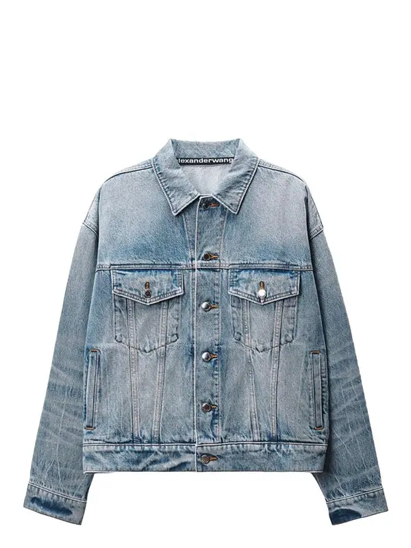 Alexander Wang Game Jacket With Logo - Blue