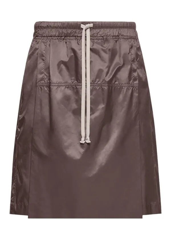 Rick Owens X Moncler Woven Kilt Shorts - Brown