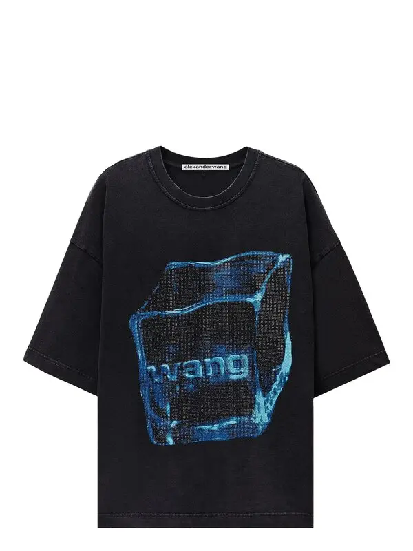 Alexander Wang Hotfix Graphic Short-sleeve Tee - Black