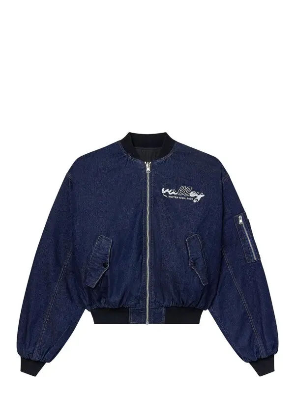 VALE FOREVER 1999-2000 Raw Denim Bomber - Blue