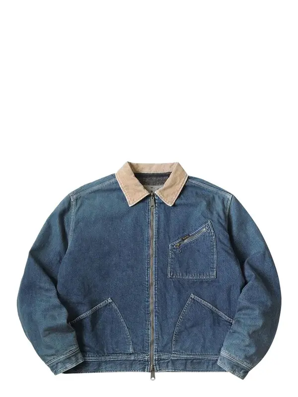 Kapital Denim Bone Lining Reversible Work Jacket - Blue