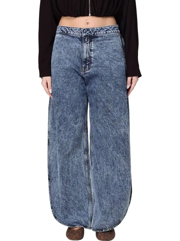 Alaïa Wide-leg Denim Jeans - Gnawed Blue